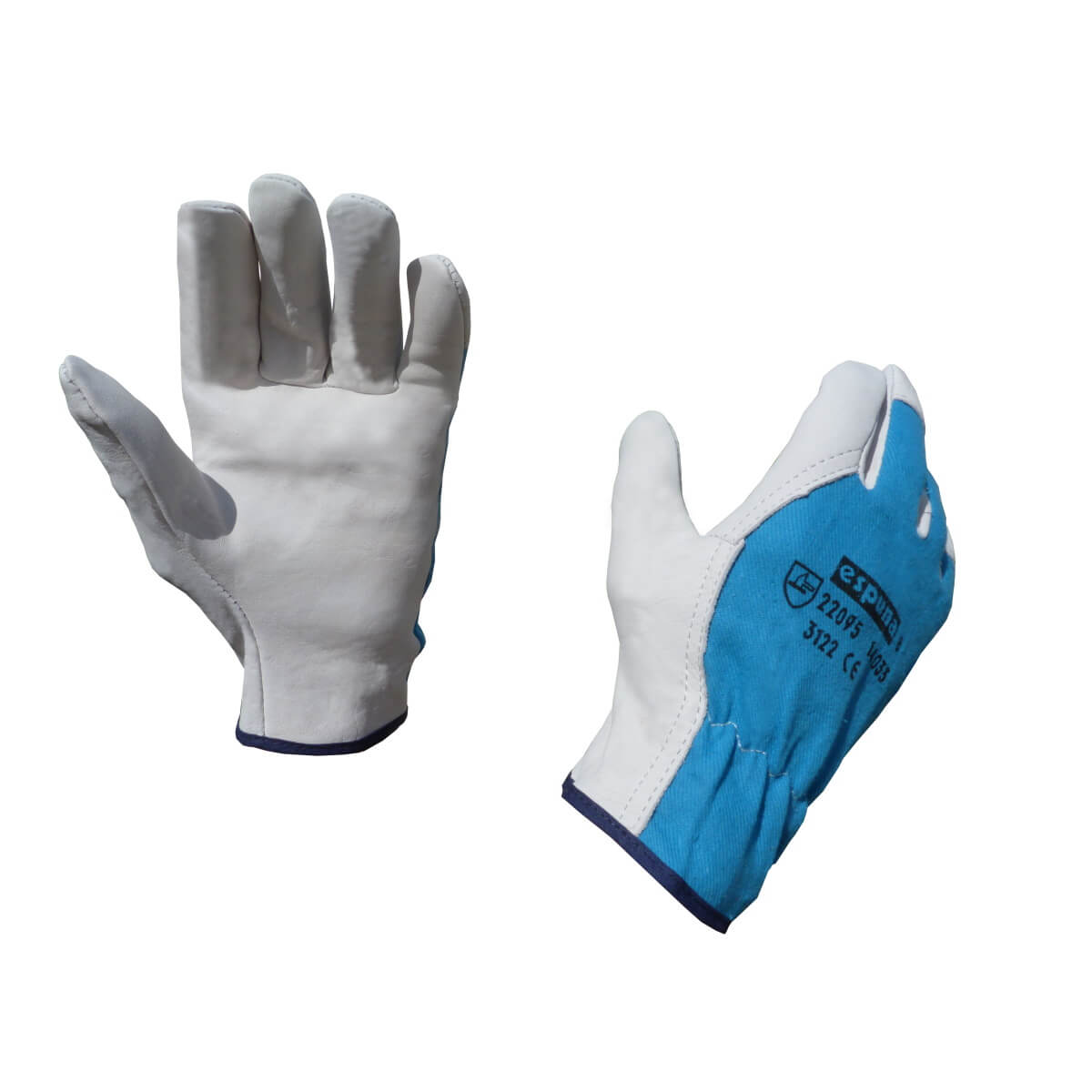 Gant de manutention en cuir bovin et toile coton ESPUNA 22095 00